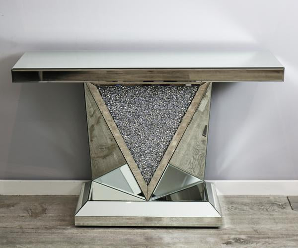 Crushed Diamond Valentina Console Table – Elegance Home Furniture ...