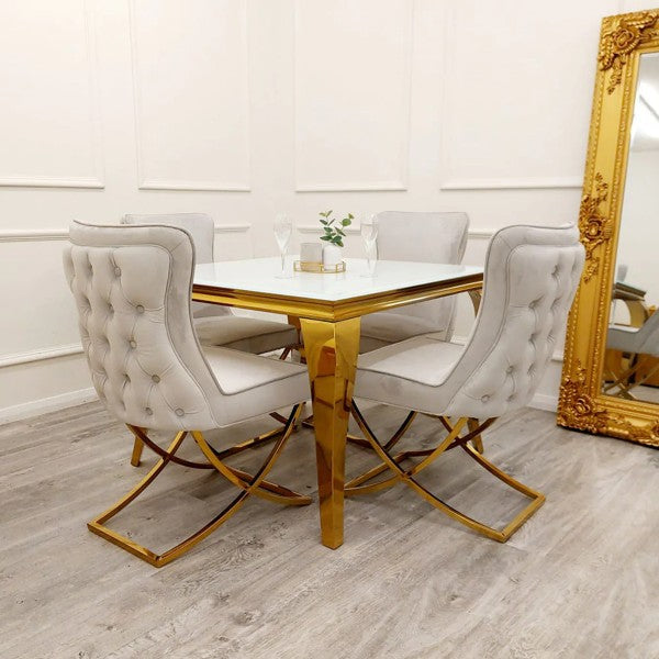 Louis 1m Dining Set with Taiwan Chairs – Elegance Home Furniture ...