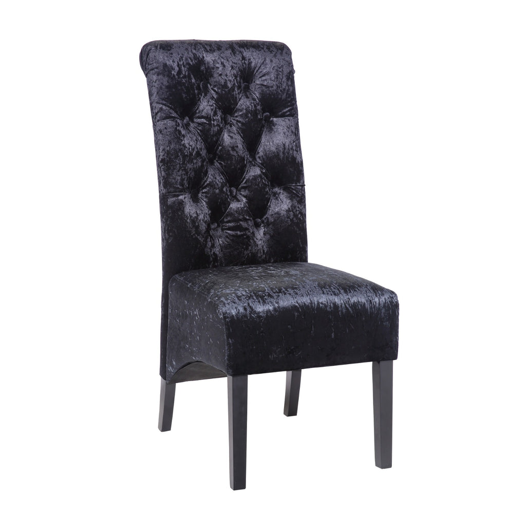 Black High Back Chair With Knocker Back – Elegance Home Furniture ...